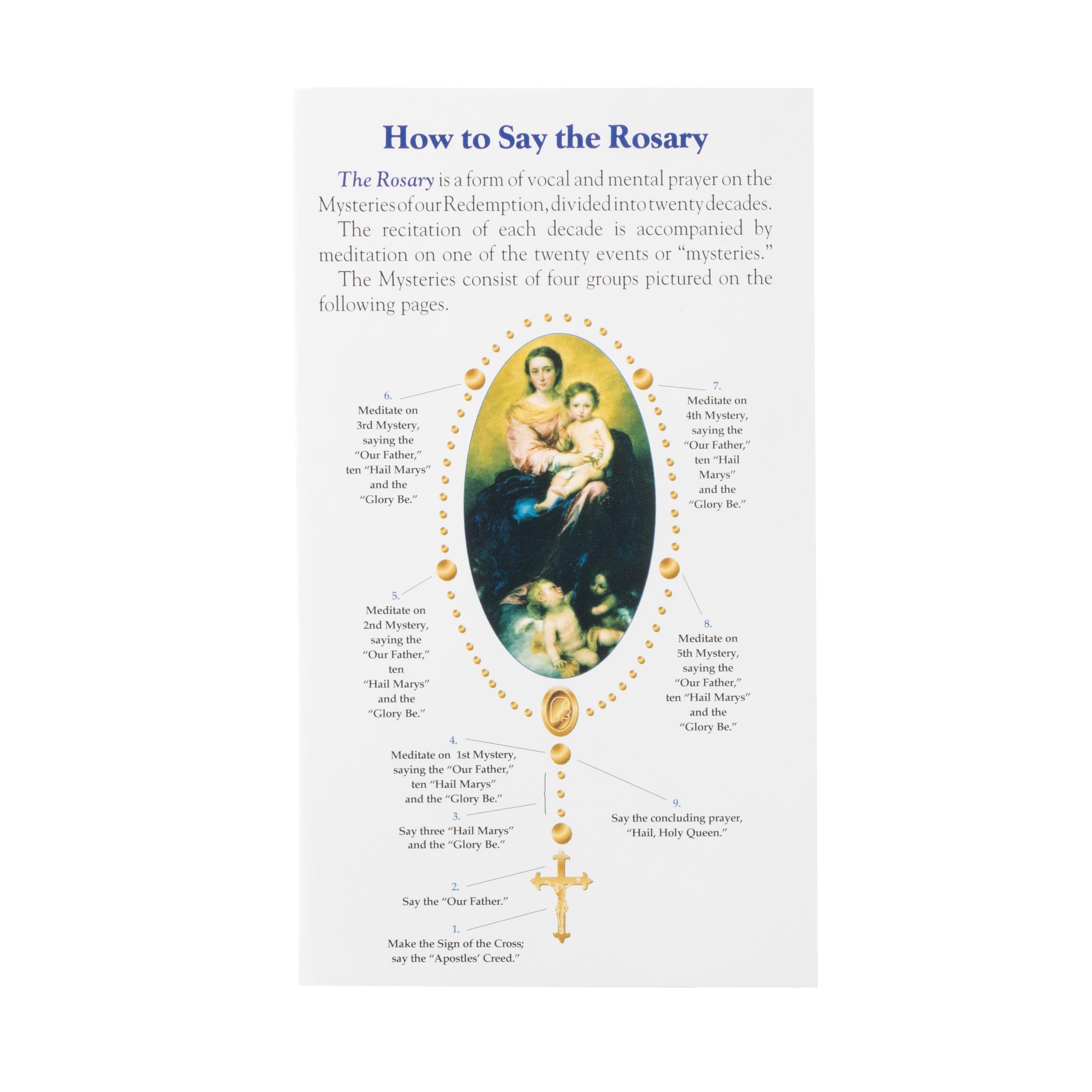 Snapklik.com : Pack Of 10 How To Say The Rosary Prayer Guide Pamphlets