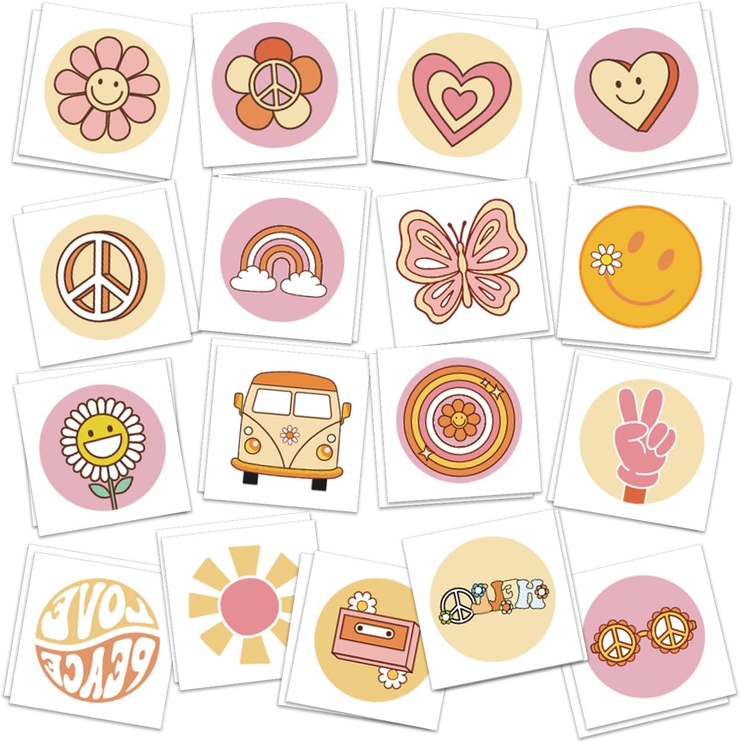 Amazon.com: Two Groovy Retro Hippie Boho Birthday Party Supplies, 34Pcs ...