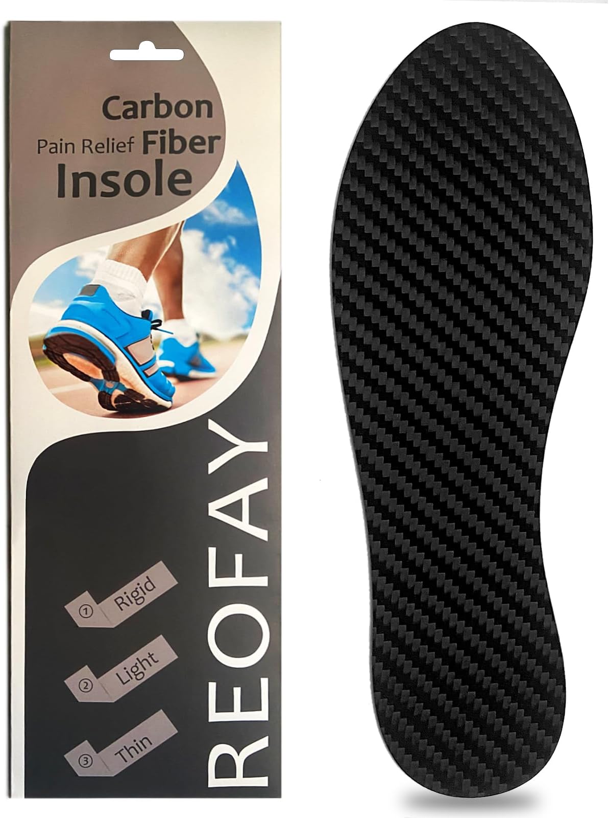Amazon.com: Carbon Fiber Insole for Men & Women 1 Pair: Rigid Shoe ...