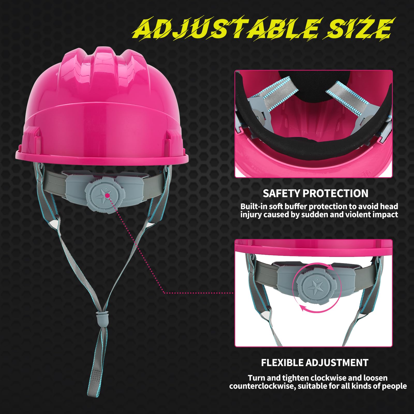 Snapklik.com : A-SAFETY Pink Hard Hat Vented Cap Style Pink Safety ...
