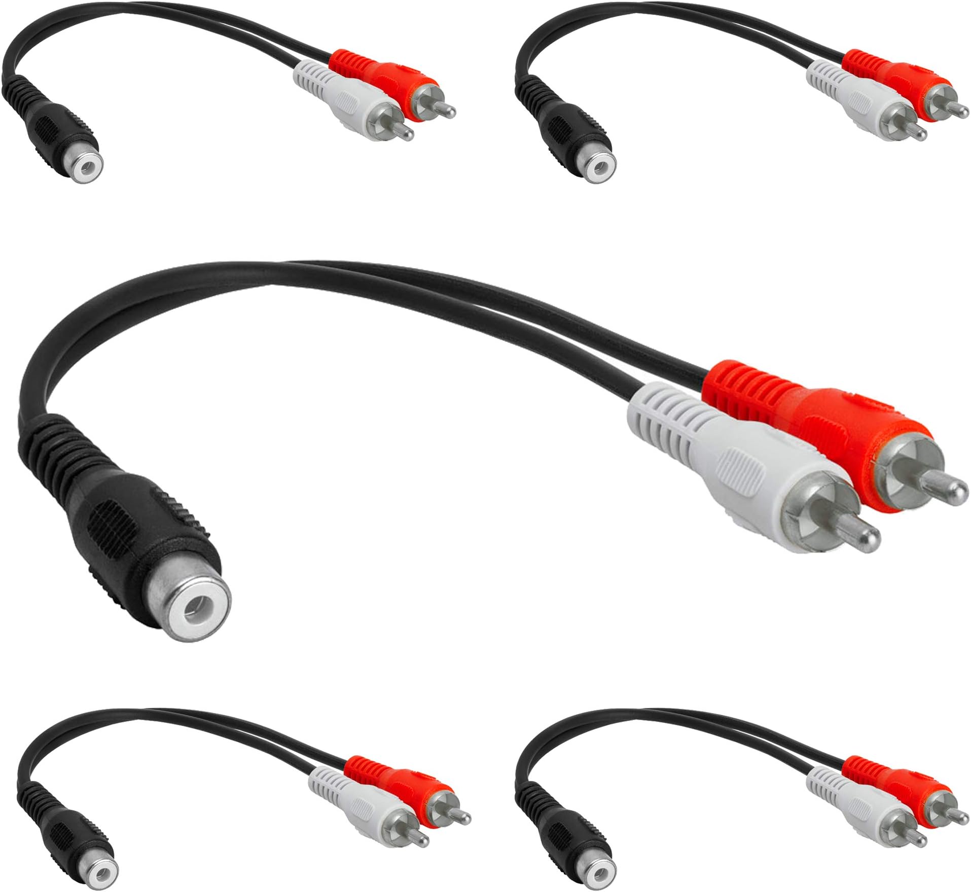 Amazon.com: Cmple - 2 RCA Male to 1 RCA Female Stereo Audio Y-Cable, 2 ...