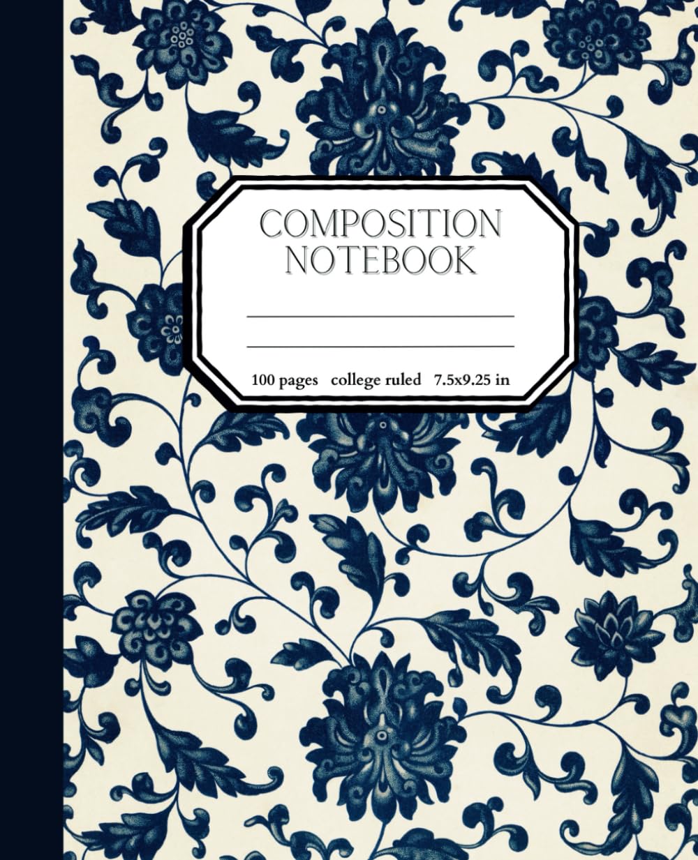 Amazon.com: Composition Notebook, College Ruled: Floral Blue China 2 ...