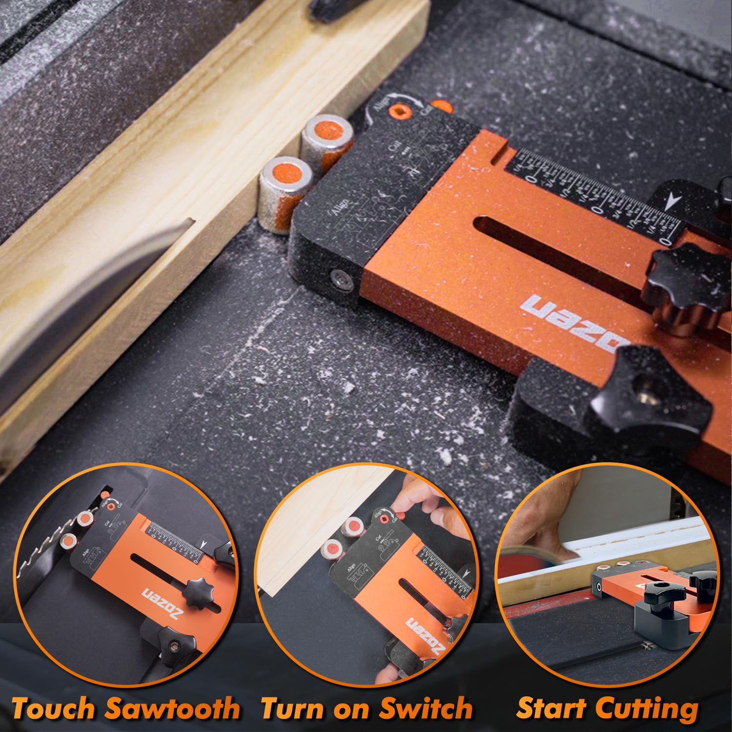 Snapklik.com : Thin Rip Jig+Feather Boards For Table Saw Jig Guide ...