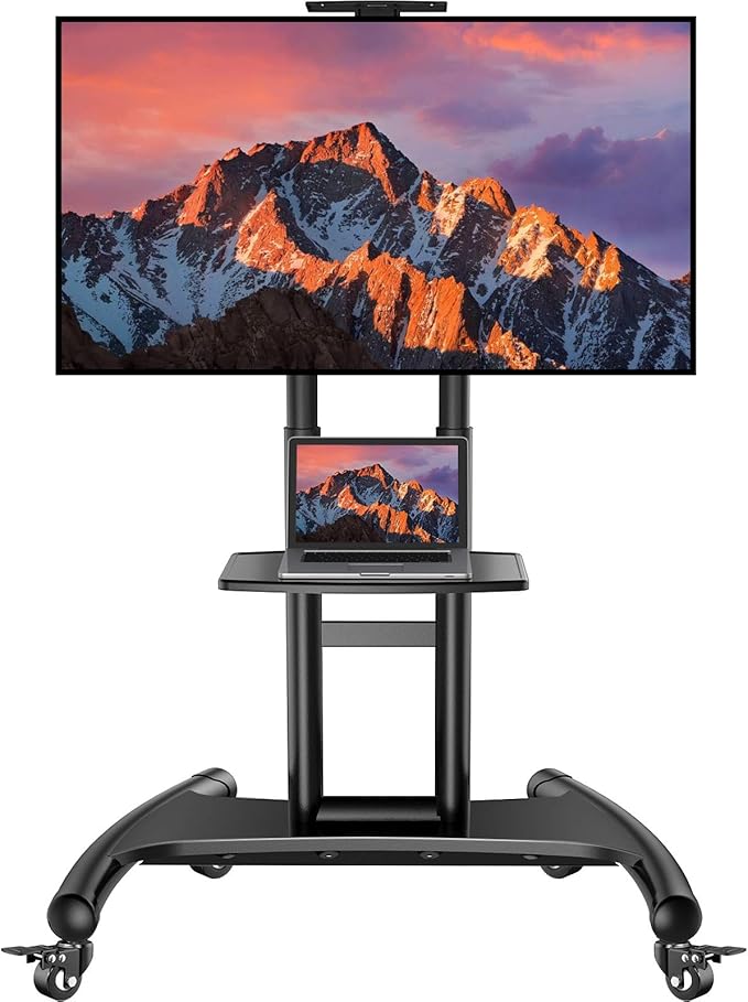 Amazon.com: Rolling/Mobile TV Cart with Wheels for 32-75 Inch LCD LED ...