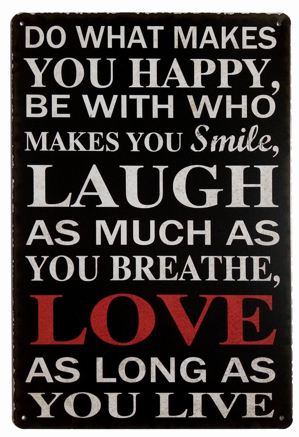 Amazon.com: ERLOOD Love Laugh Live Vintage Funny Home decor Tin Sign ...