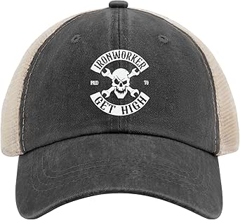 Amazon.com: ZHZQIHFX Ironworker Paid to GET HIGH Hat for Womens ...