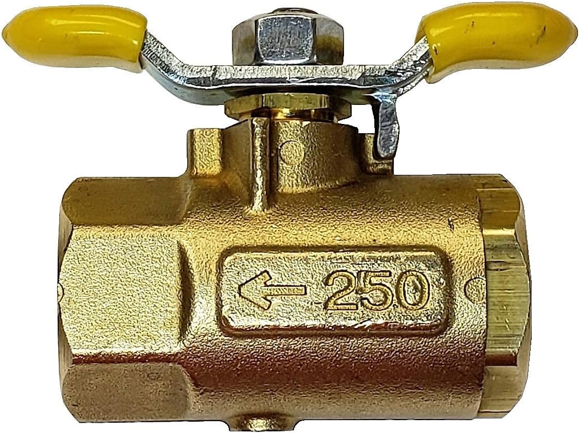 Amazon.com: Graco 1/2" NPT (FxF) Bleed-Type Master Air Ball Valve Brass ...