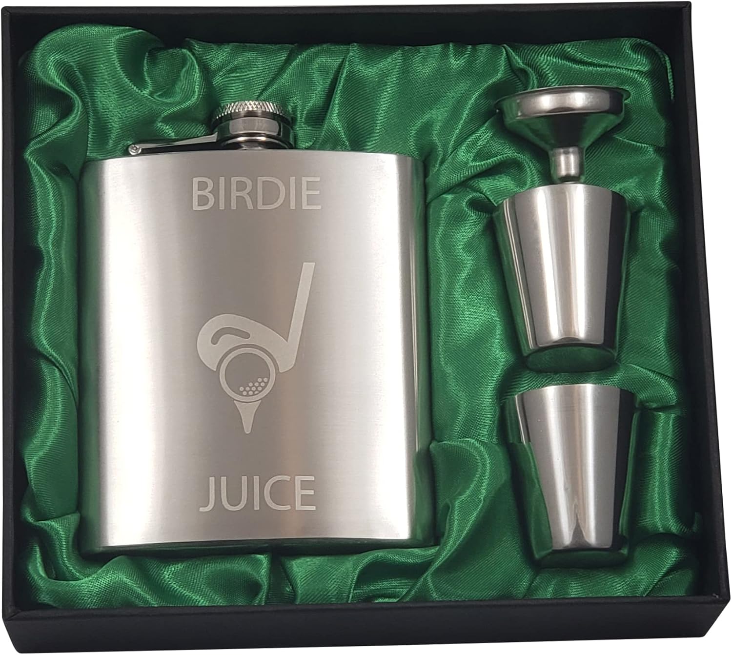 Amazon.com | Golf "Birdie Juice" Flask - 7 oz Flask Gift Set: Flasks