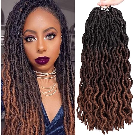 Amazon.com : Eliza Wavy Gypsy Locs Ombre Crochet Hair 18" 8Packs/Lot ...
