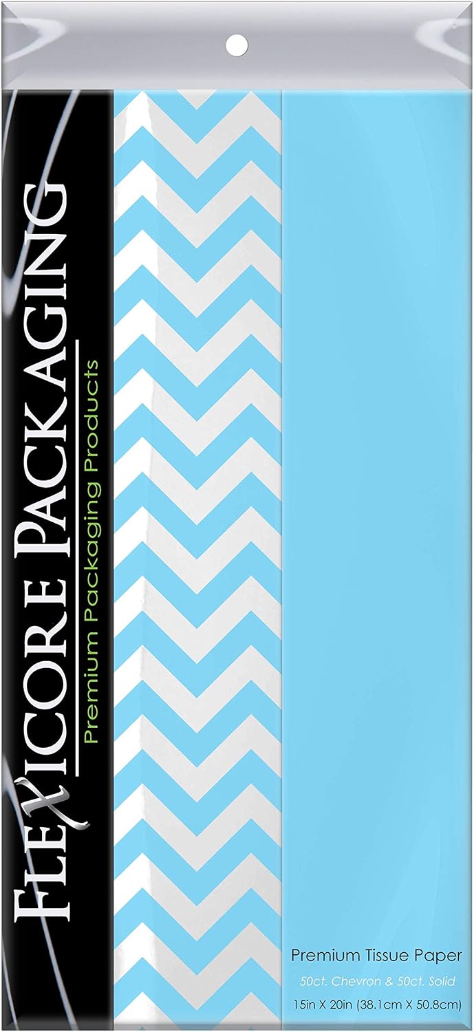 Amazon.com: Flexicore Packaging Light Blue Gift Wrap Tissue Paper ...