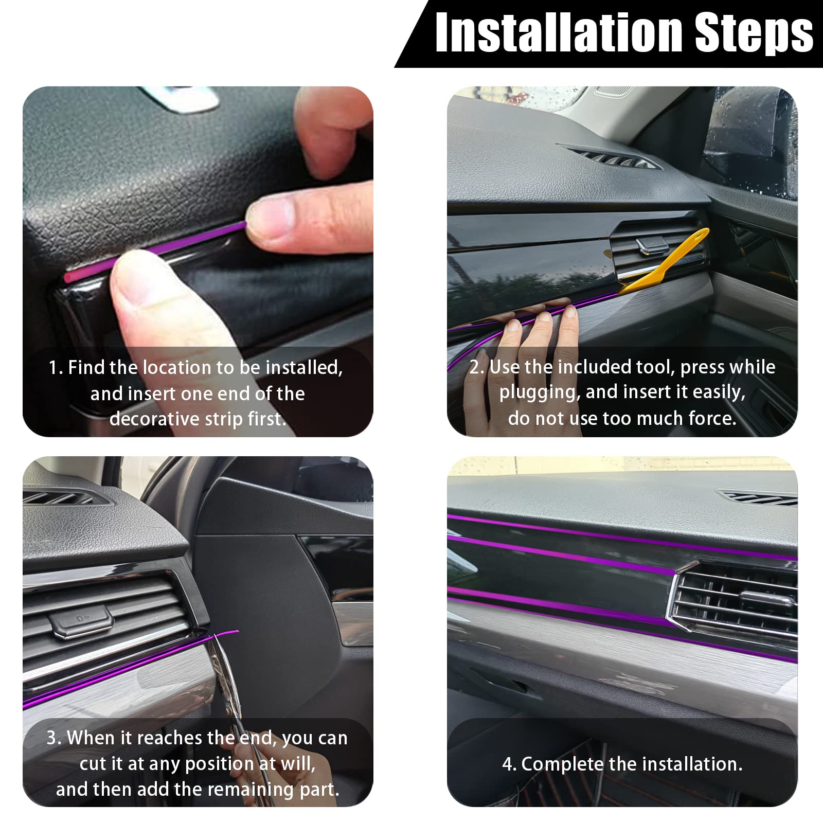 Snapklik.com : Car Interior Moulding Trim, Universal 32.8ft/10m Car ...
