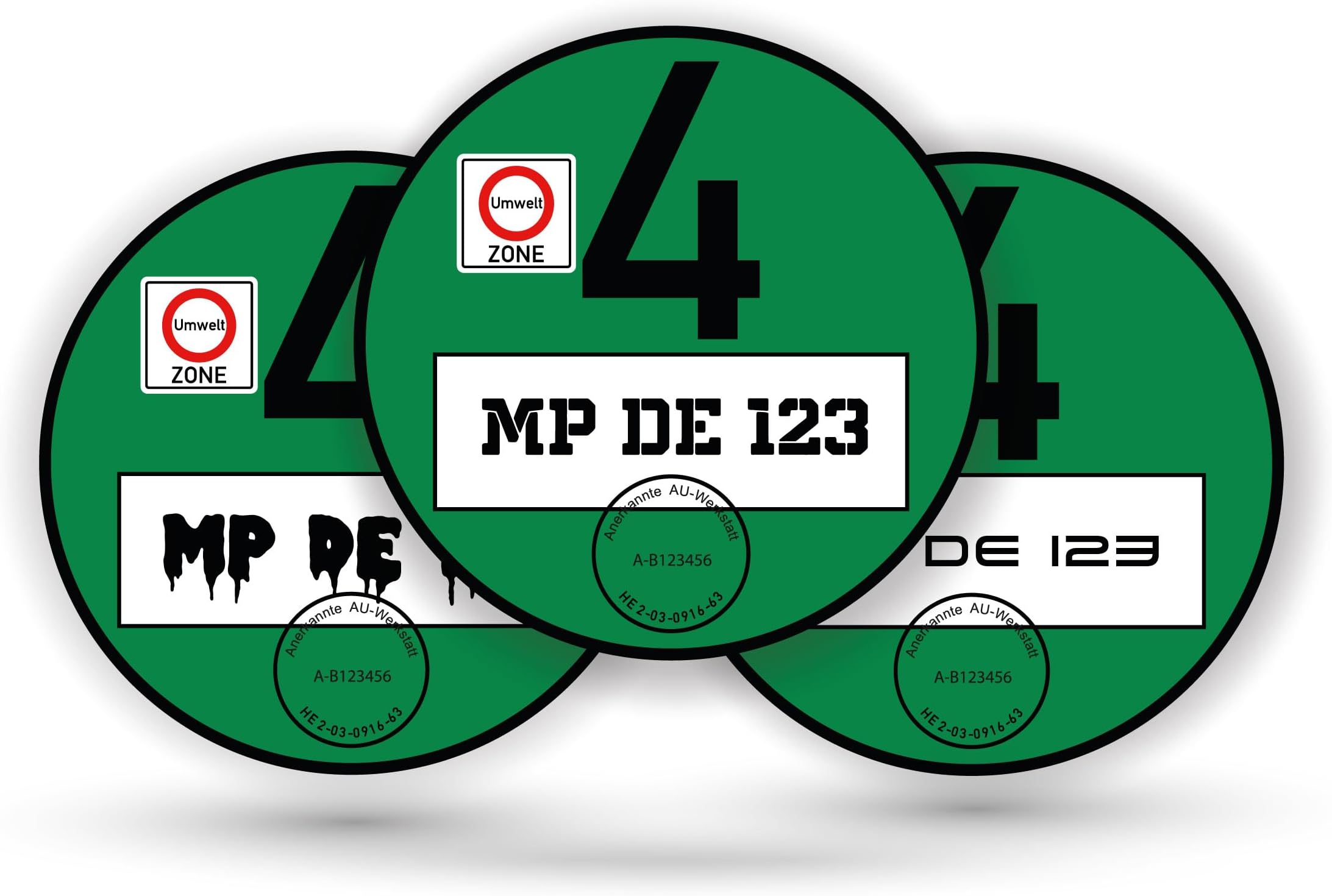 Offizielle Grüne Umweltplakette - Amtlich, Bundesweit Gültig - 100% ...