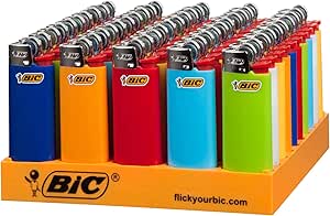 BIC Mini Lighter, Assorted Colors, 50-Count Tray : Amazon.ca: Health ...