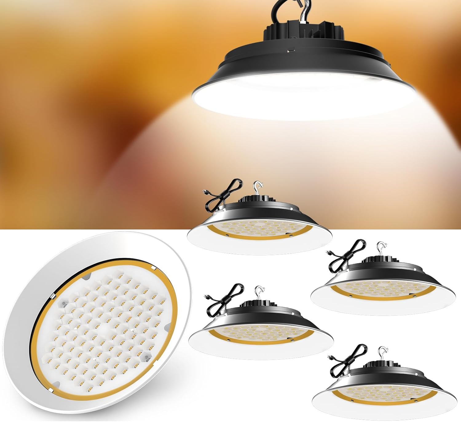 Lightdot 300W High Bay LED Shop Lights with Diffuser (Beam Angle: 120 ...