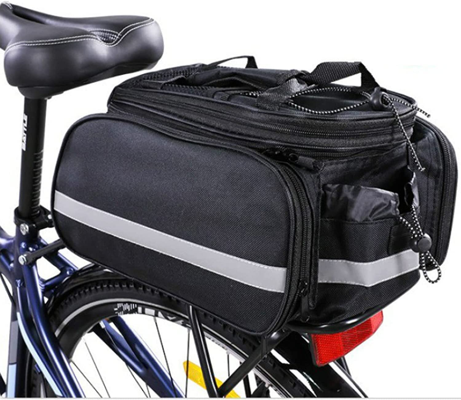 Amazon.com: Jaugufiy Bike Rear Rack Bag，Multi-Function Bicycle Rack ...