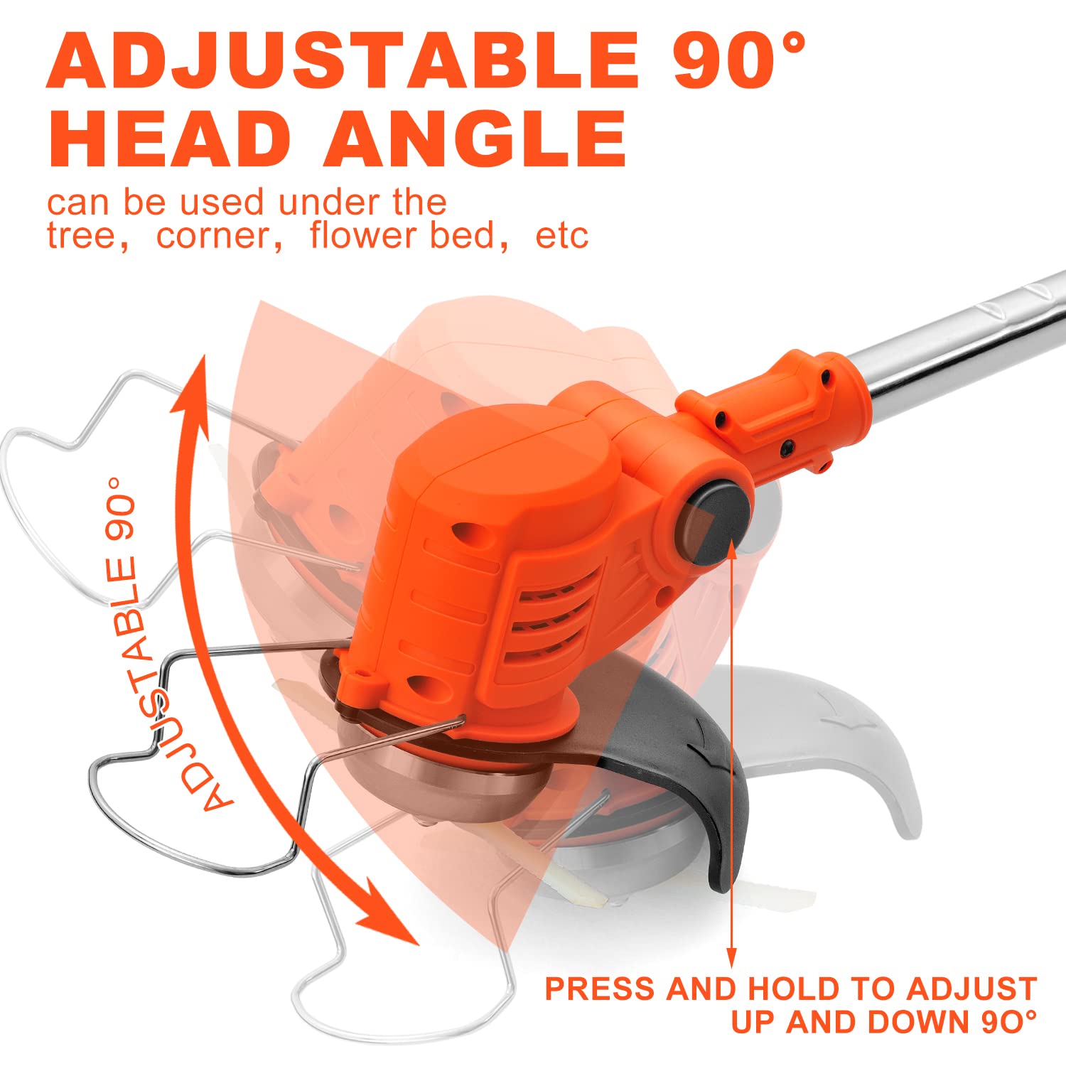 MAXMAN Weed Wacker Grass Trimmer/Edger Battery Powered,21V Cordless ...