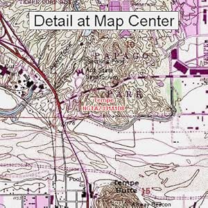 Amazon.com : USGS Topographic Quadrangle Map - Tempe, Arizona (Folded ...