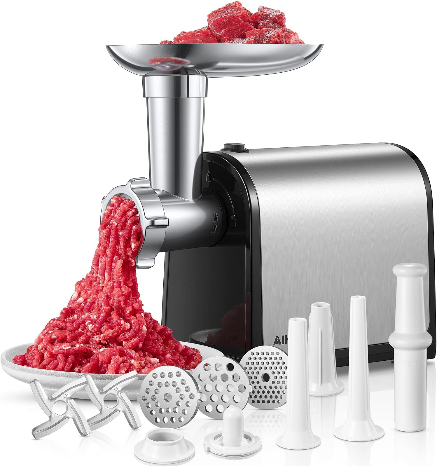 Amazon.com: VEVOR Electric Meat Grinder, 550W Sausage Stuffer, ETL ...