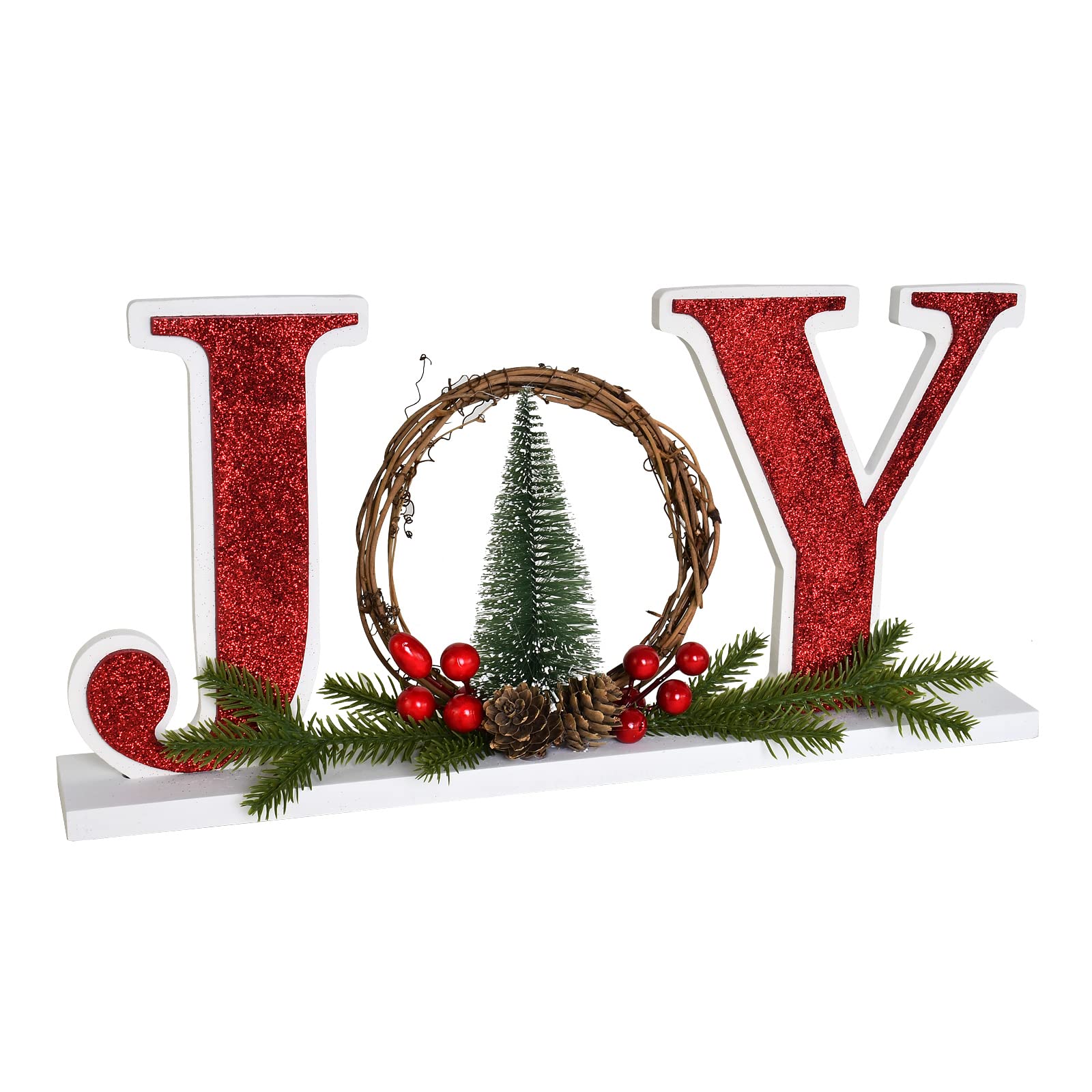 Amazon.com: Morning View Christmas Wooden Joy Sign Decor Joy Word Sign ...