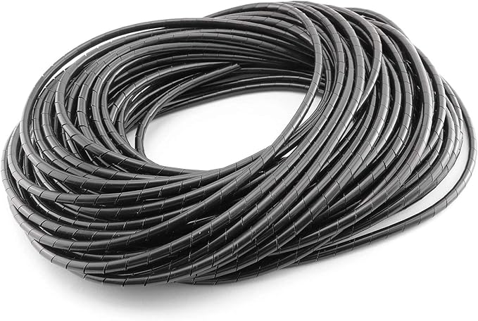 Amazon.com: DGZZI Spiral Cable Wrap 6mm 15m Black Spiral Wrap Cable ...