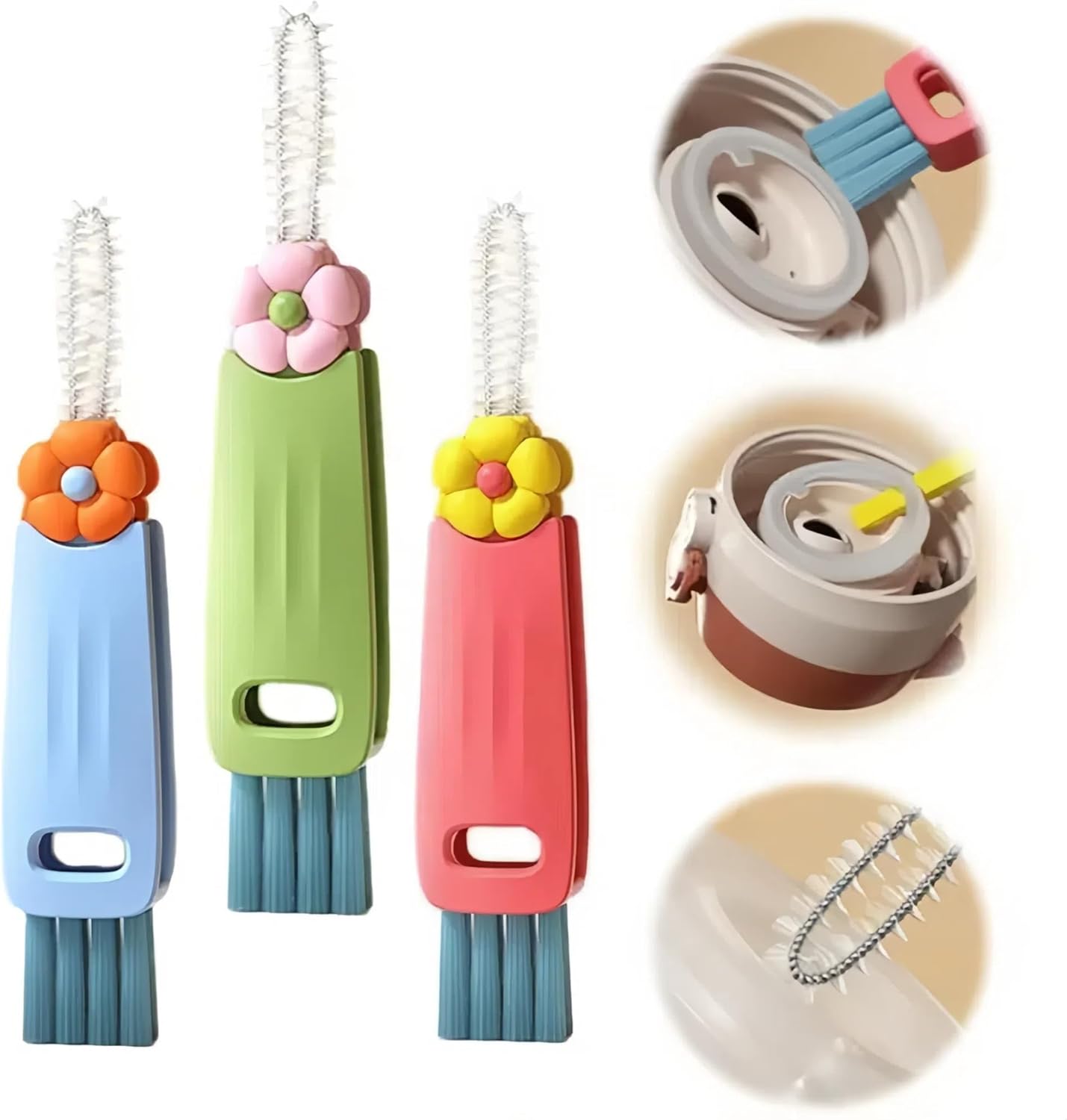 Amazon.com: 3 in 1 Cup Lid Cleaning Brush, 2025 New Multifunctional ...