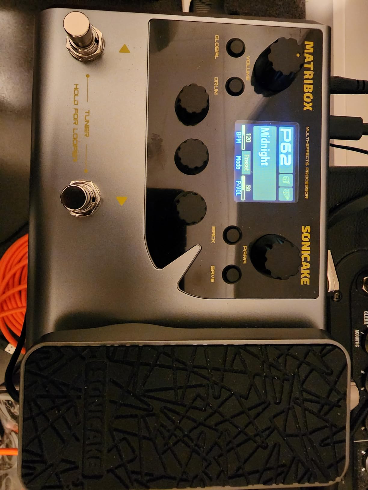 SONICAKE Multi Effects Processor with Expression Pedal Guitar Bass Amp ...