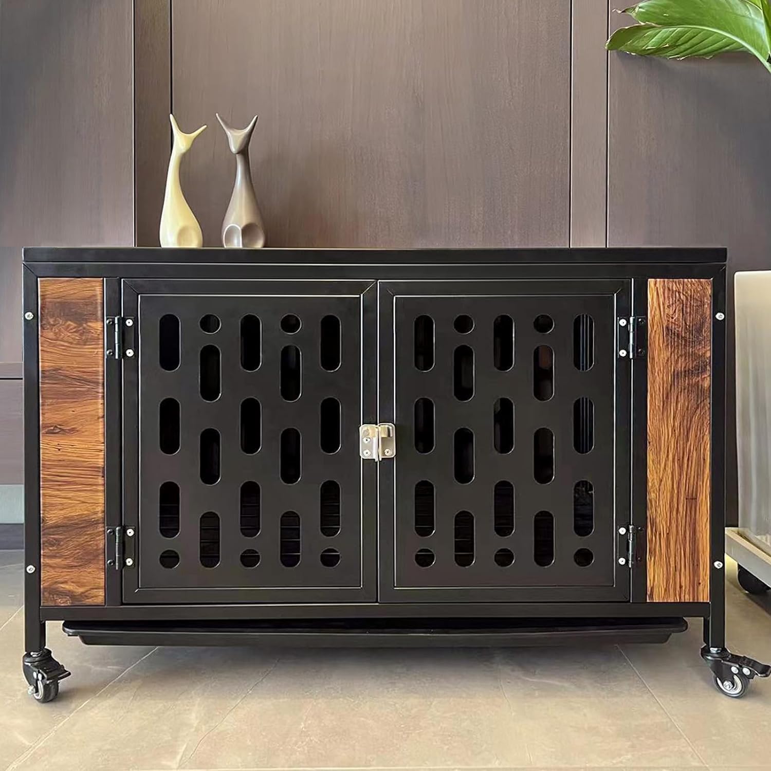 Amazon.com : Rovibek 35" Furniture Dog Crate, Indoor Dog Crate ...