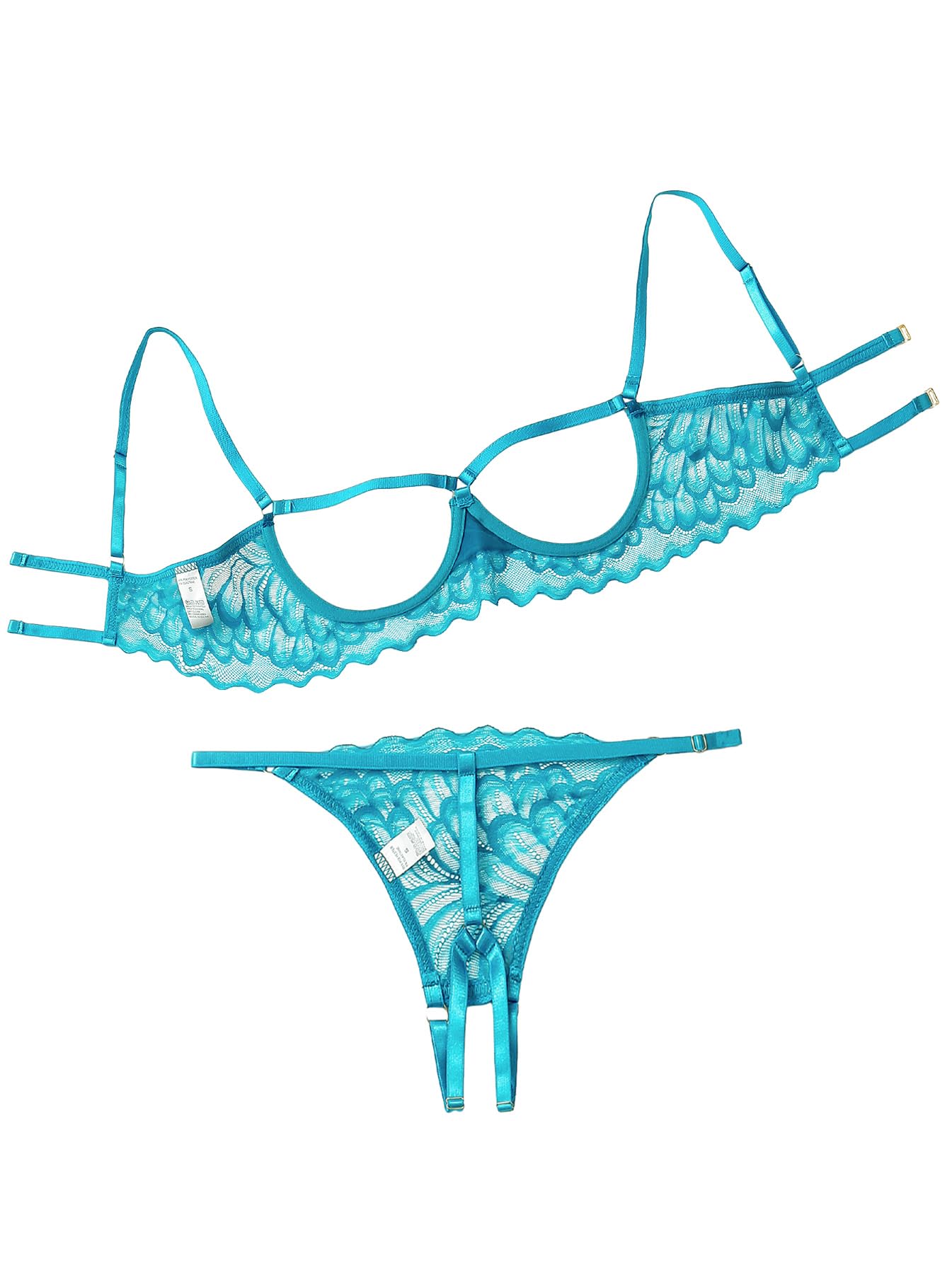 Snapklik.com : Womens Sexy Underwire Floral Lace Sheer Bachelorette ...