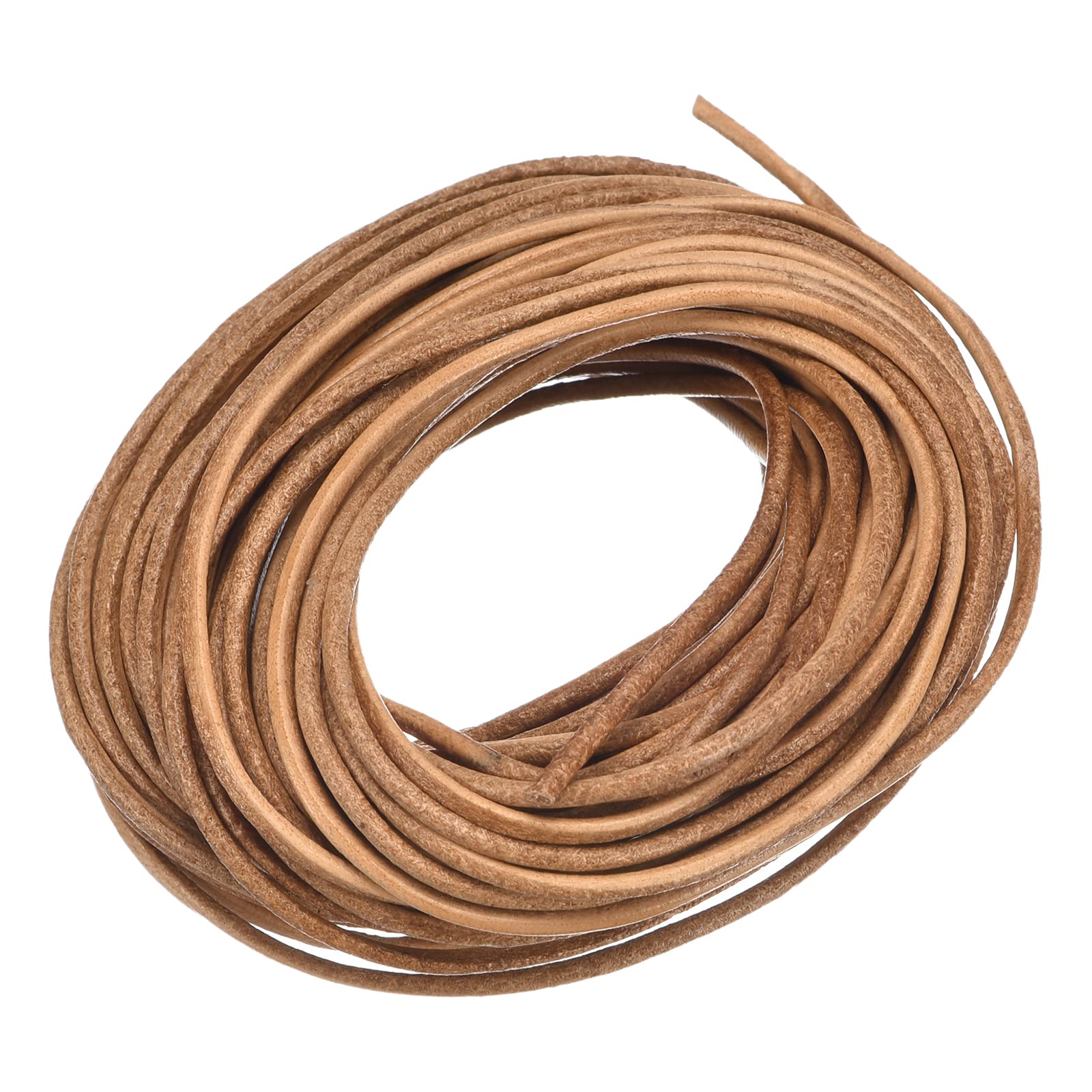 Amazon.com: uxcell Round Leather Cord, 11 Yards 2mm Braiding Lacing ...