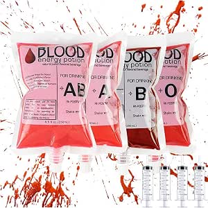 Amazon.com: Lamden 20 Pack Halloween Blood Bags for Drinks,8.5oz ...