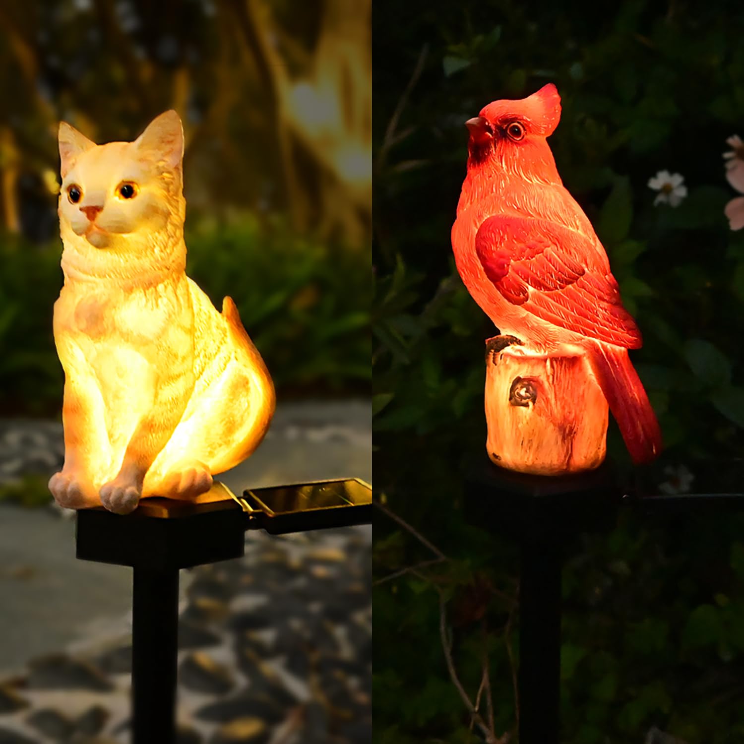 Amazon.com: Juliahestia Cat Ornaments Outdoor Solar Light Lawn ...