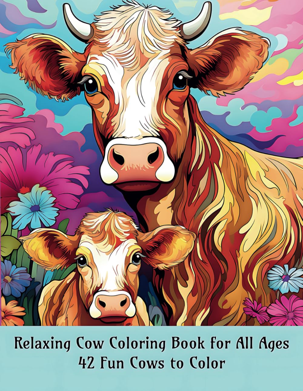 Amazon.com: Relaxing Cow Coloring Book for All Ages: 42 Fun Cows to ...