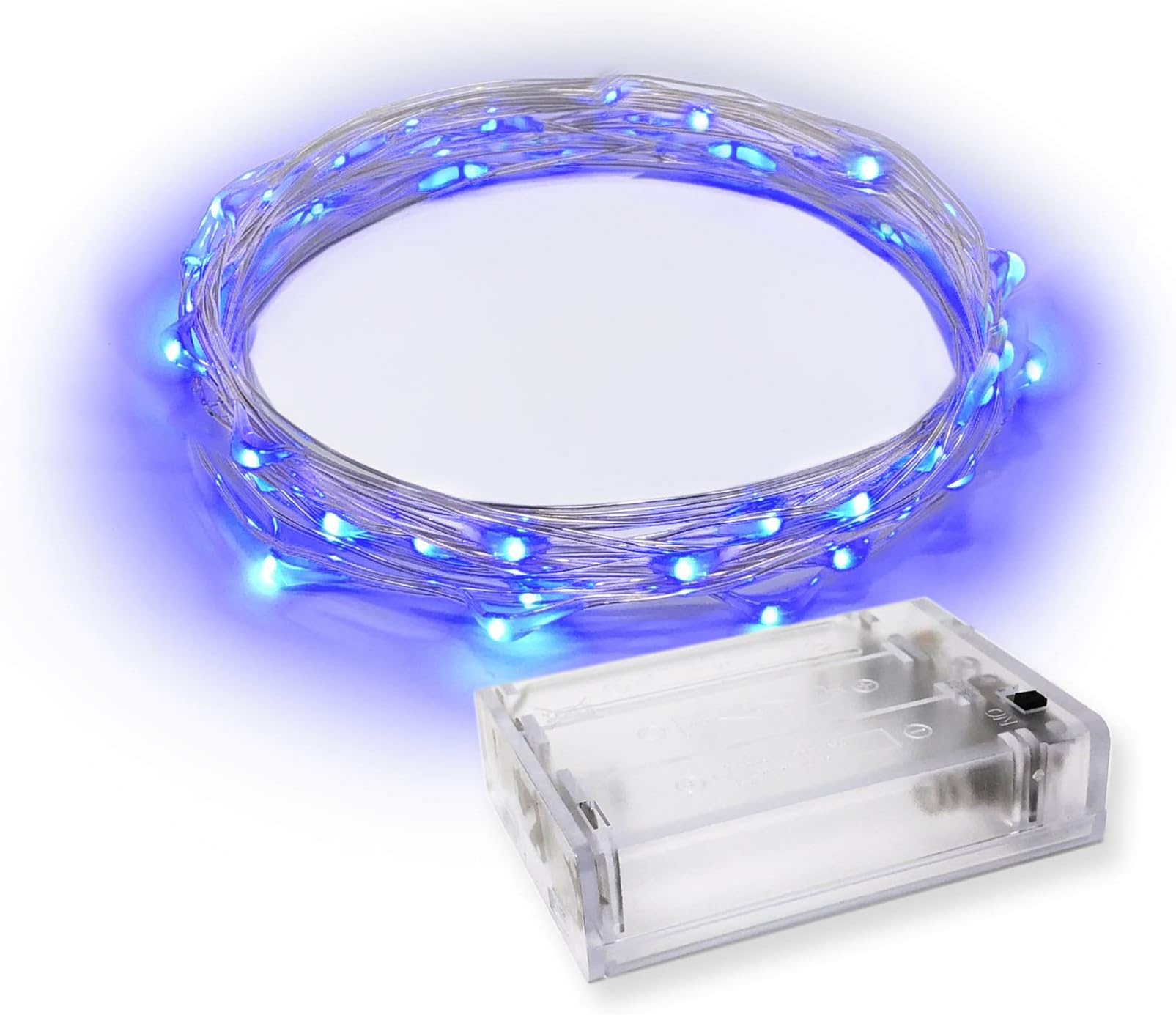 Amazon.com: RTGS 30 LEDs Blue Color String Lights Silver Wire Indoor ...