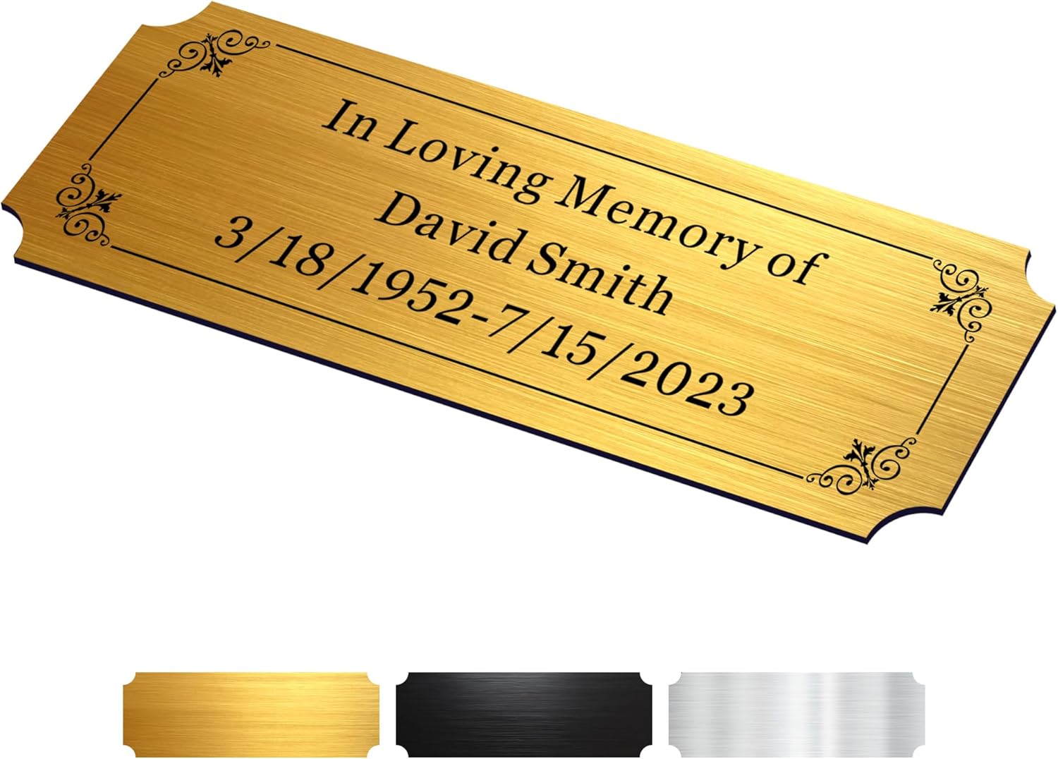 Engraved Plaques Personalised Memorial Plaques for Doors Urns Custom ...