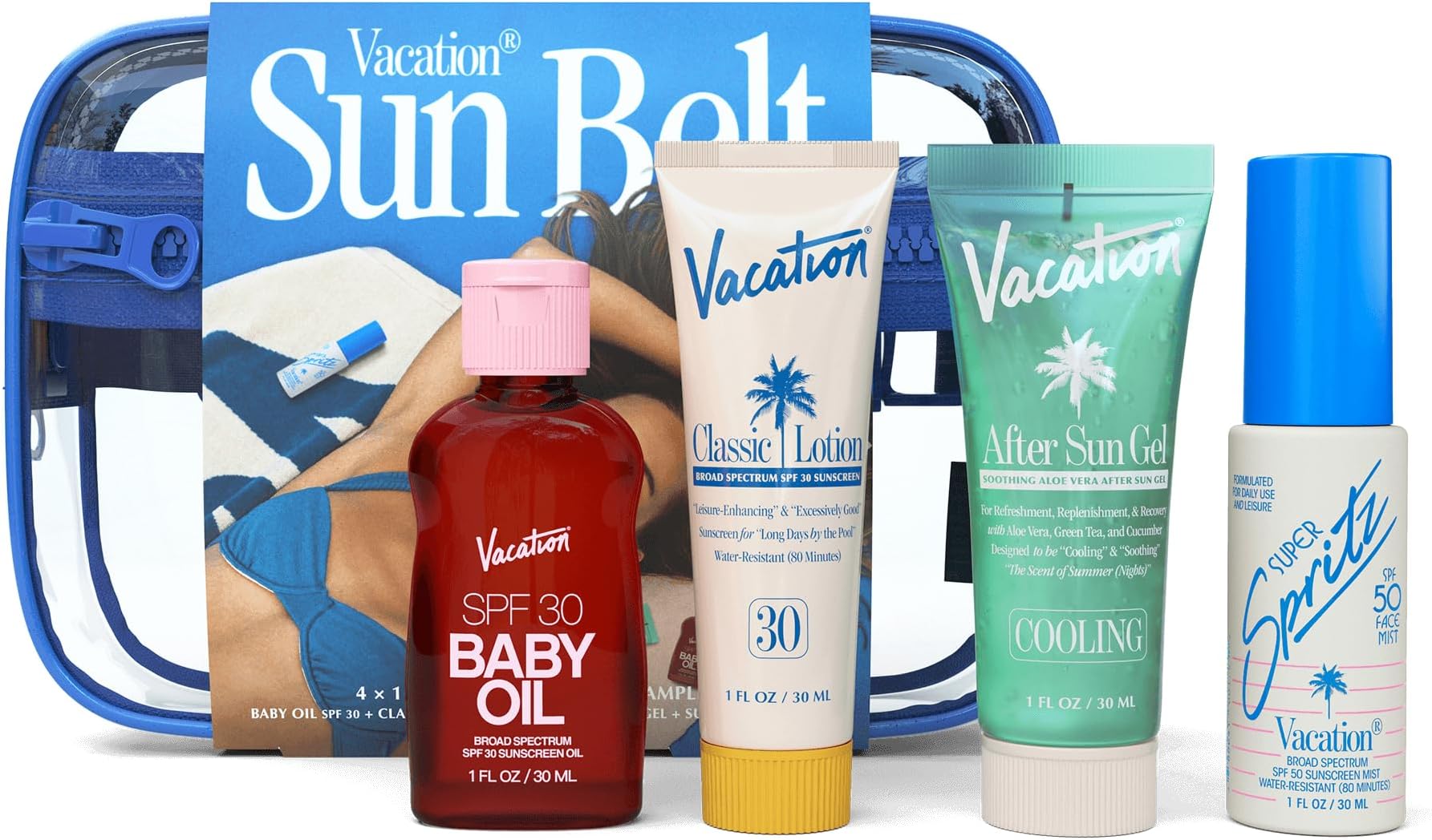 Amazon.com: VACATION Sun Belt Sampler Kit, SPF 30-50 Sunscreen Pack ...
