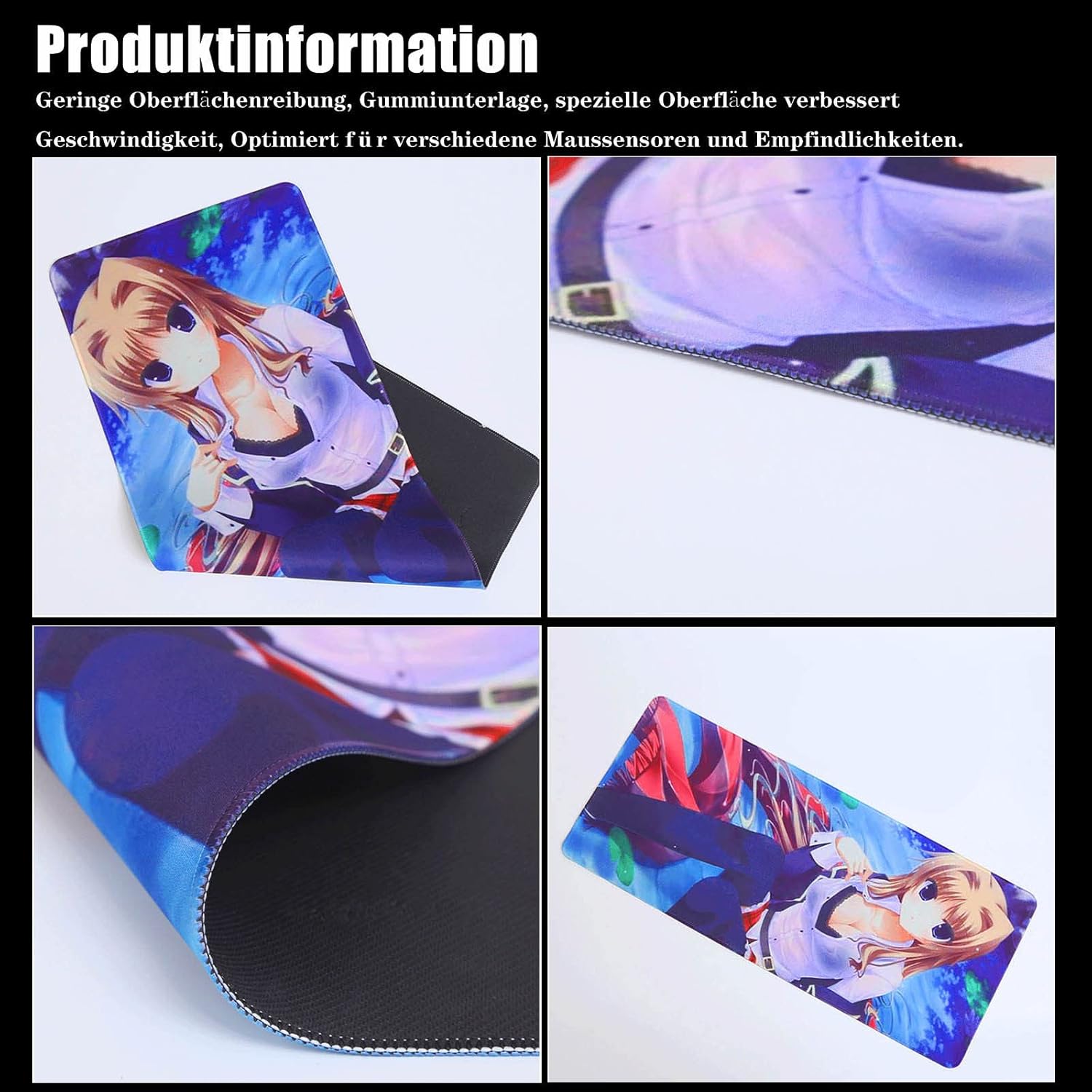 Buy Hentai Anime JK Waifu Large Gaming Mouse Pad with Stitched Edges ...