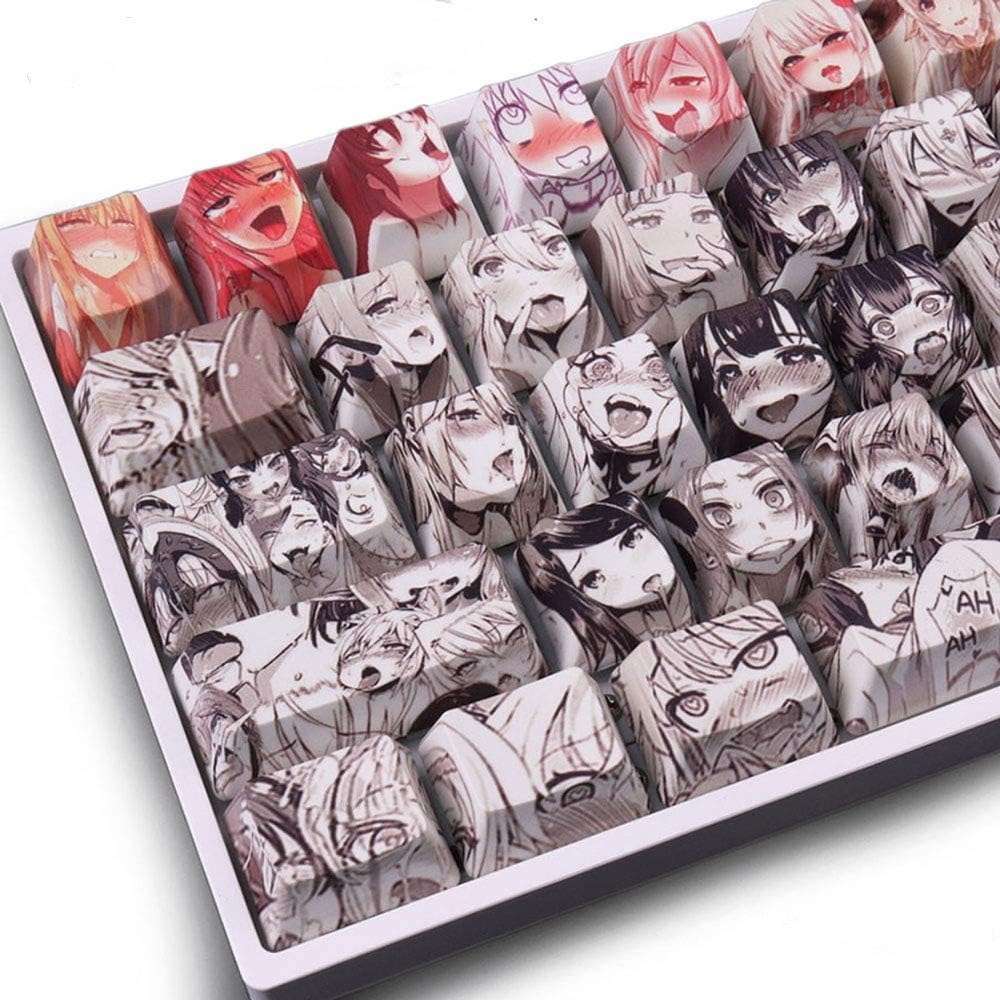 PBT 108Keycap Gliging Dye Sublimation OEM Profile Japanese Anime Keycap ...