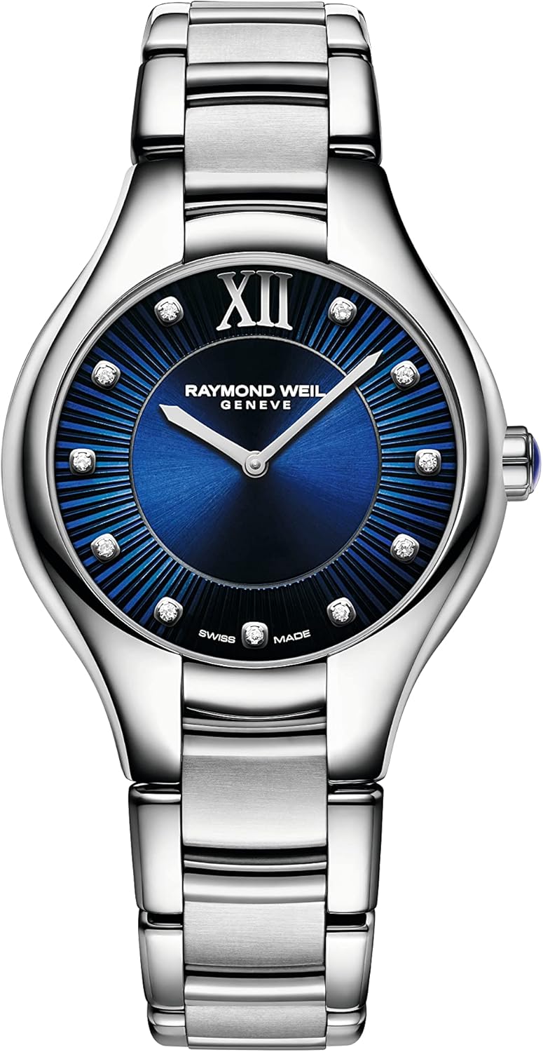 Amazon.com: RAYMOND WEIL Noemia Women's Watch, Quartz, Blue Dial, Roman ...