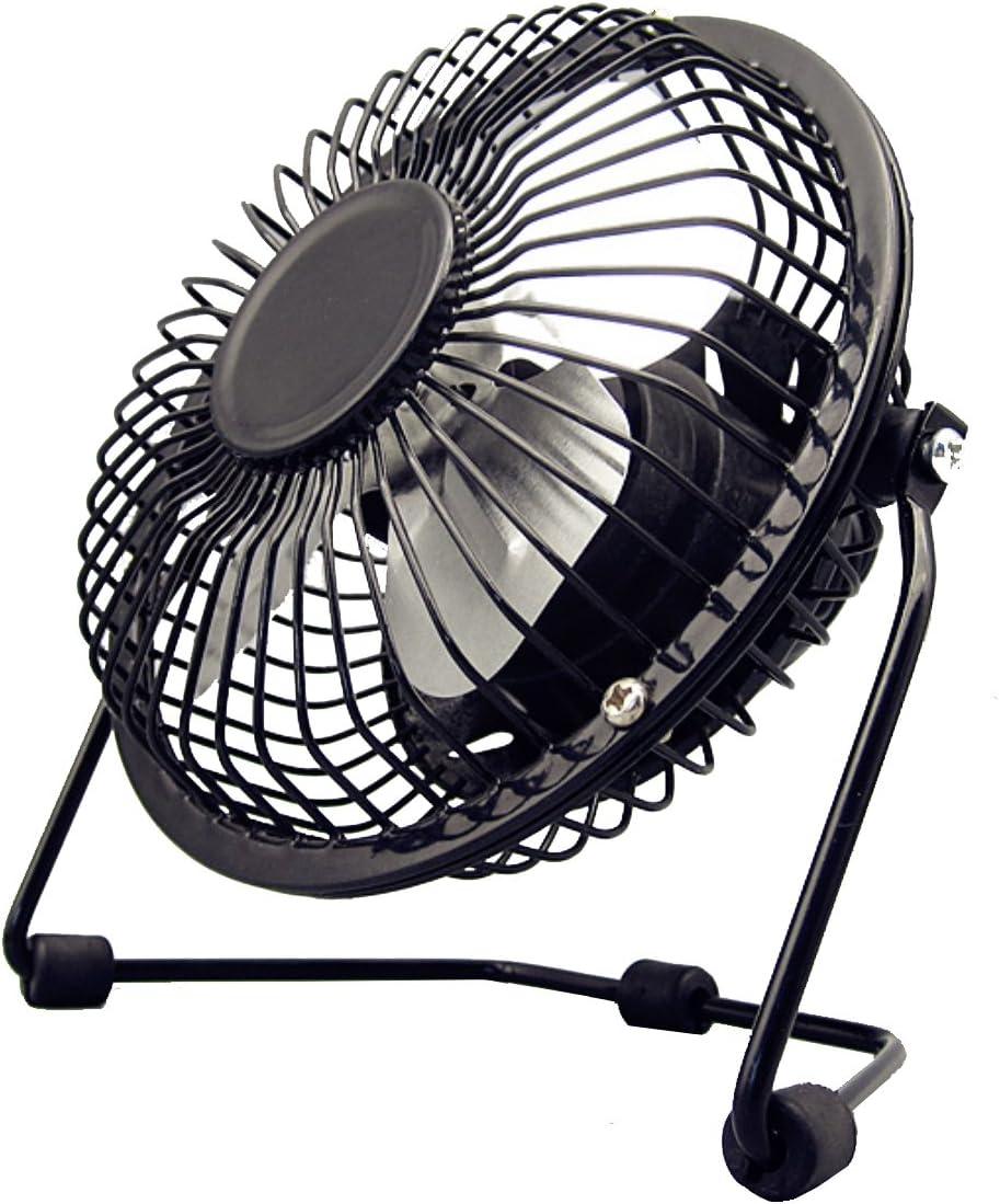 Amazon.com: USB Personal Fan ROOVON Small Desk Fan 4 Inch Aluminum ...