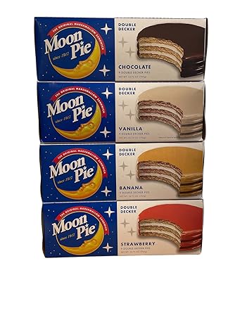 Amazon.com: Moon Pie Double Decker Chocolate - Vanilla - Banana ...