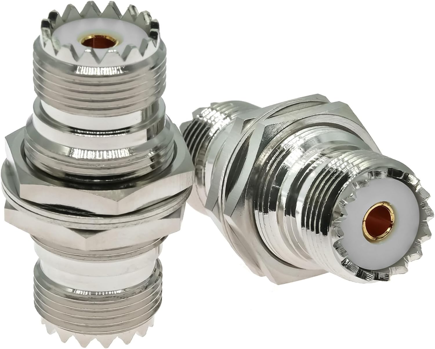 Amazon.com: Ahoaepy 2PCS SO239 PL259 UHF Nut Bulkhead Coax Connector ...