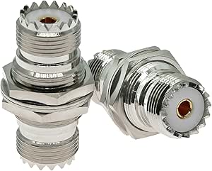 Amazon.com: 2PCS SO239 PL259 Coax Connectors Gender Changers, SO239 Nut Bulkhead Connector, UHF ...