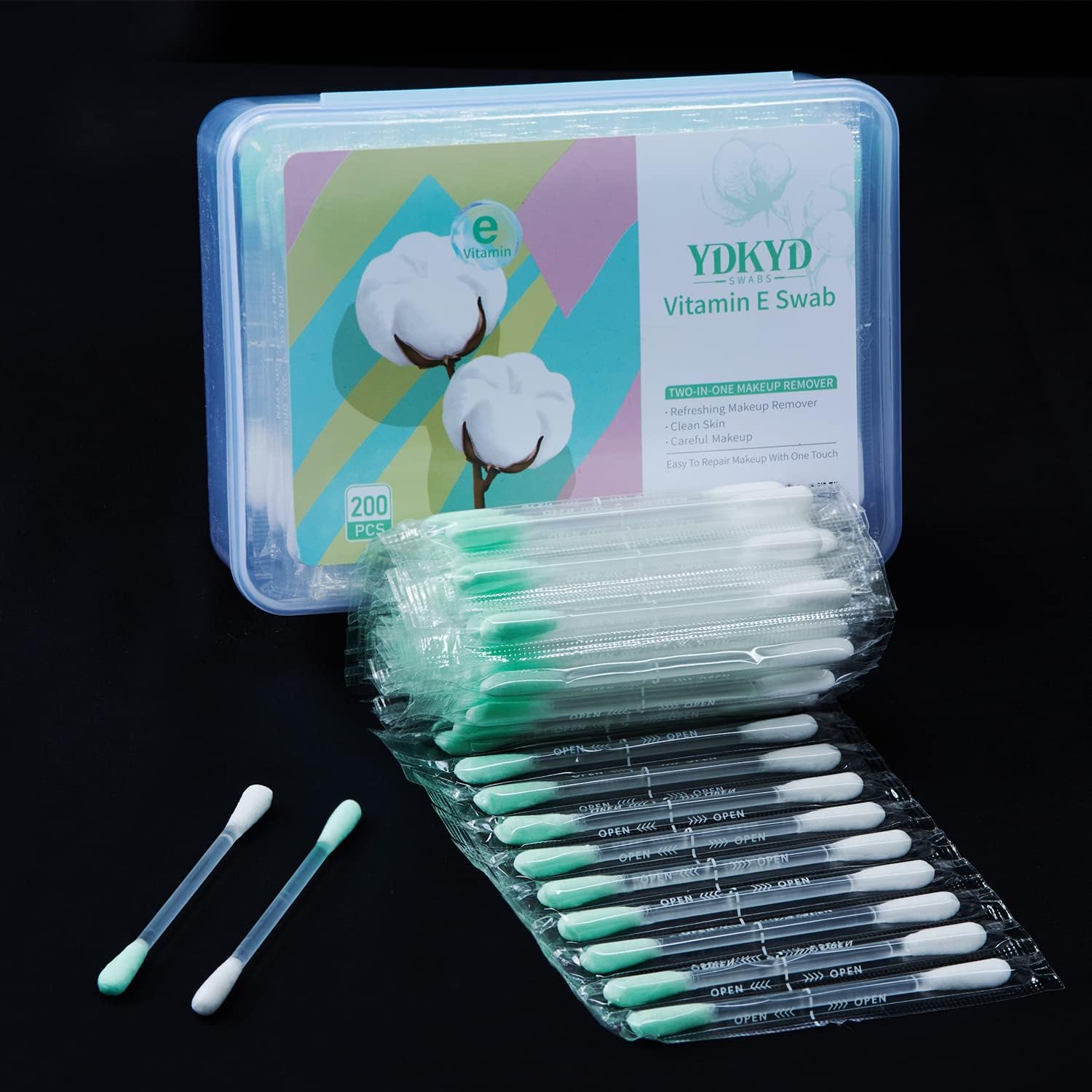 Amazon.com : 200 pcs Vitamin E Lips Oil Swabs Stick Disposable VE ...