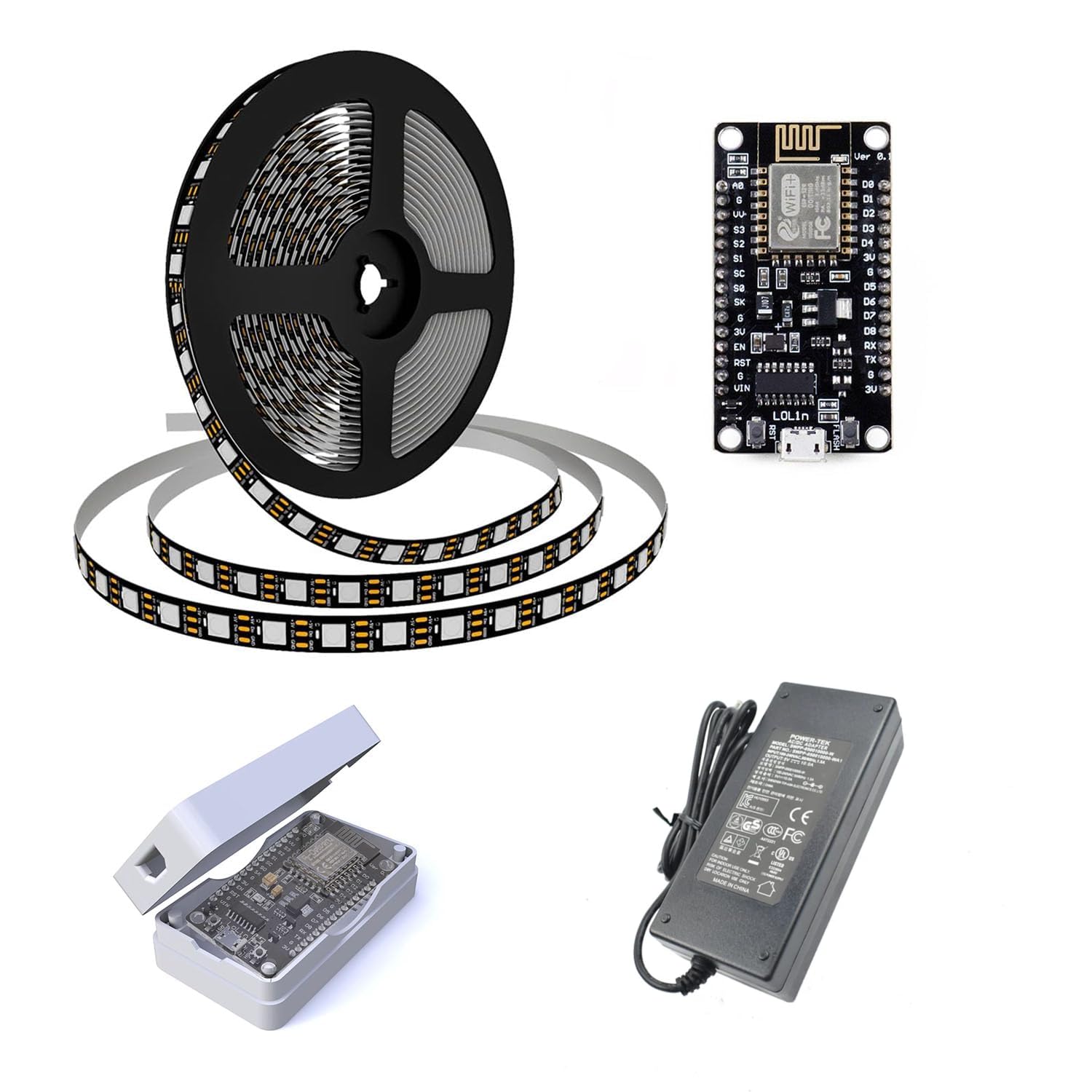 Buy Electrobot 5M Neo-Pixel Ws2812 Led Strip Diy Kit With Esp8266 ...