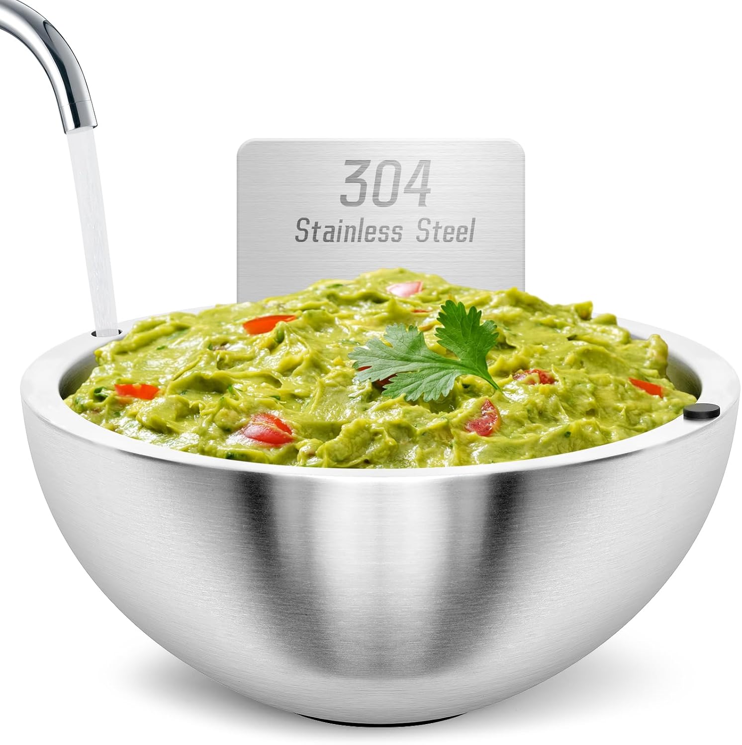 Amazon.com | bd.Ai 35oz Dip Chiller Bowl,304 Stainless Steel Ice ...
