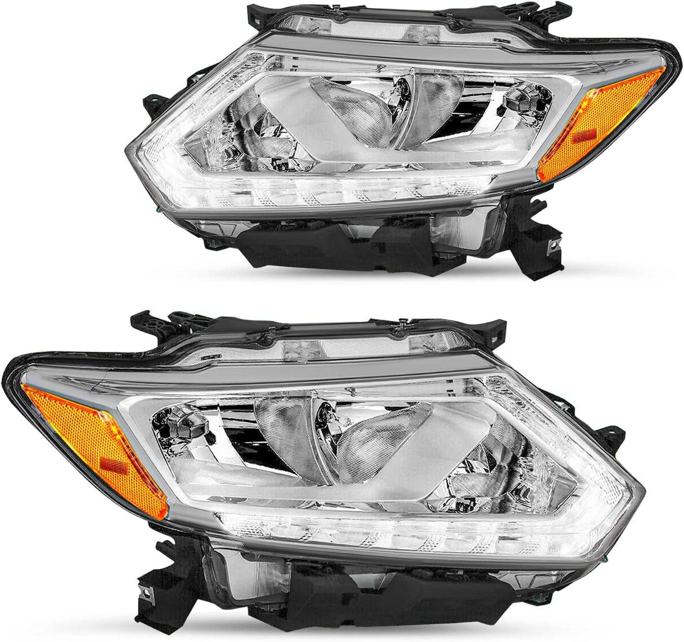 Amazon.com: JSBOYAT Headlight Assembly Compatible with 2014 2015 2016 Rogue with LED DRL Strip ...
