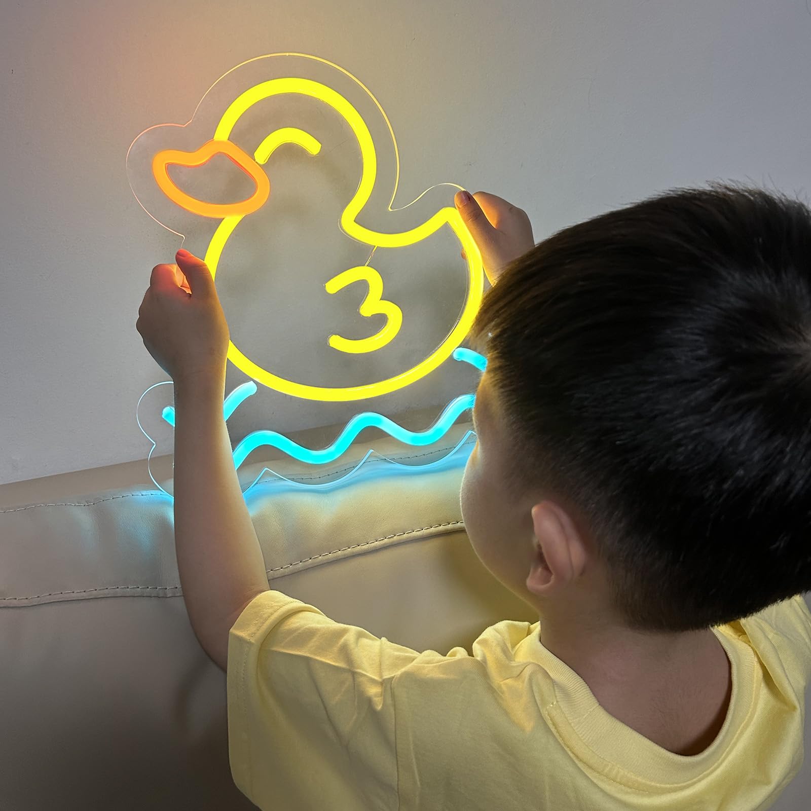 MHneonsign Duck Neon Sign Birthday Gift for Kids Room neon light with ...