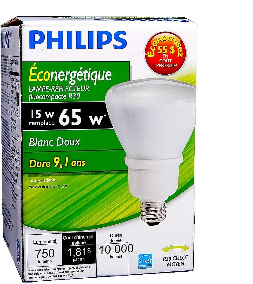 Philips 157032 - EL/A R30 15W REFLECTOR Flood Screw Base Compact ...