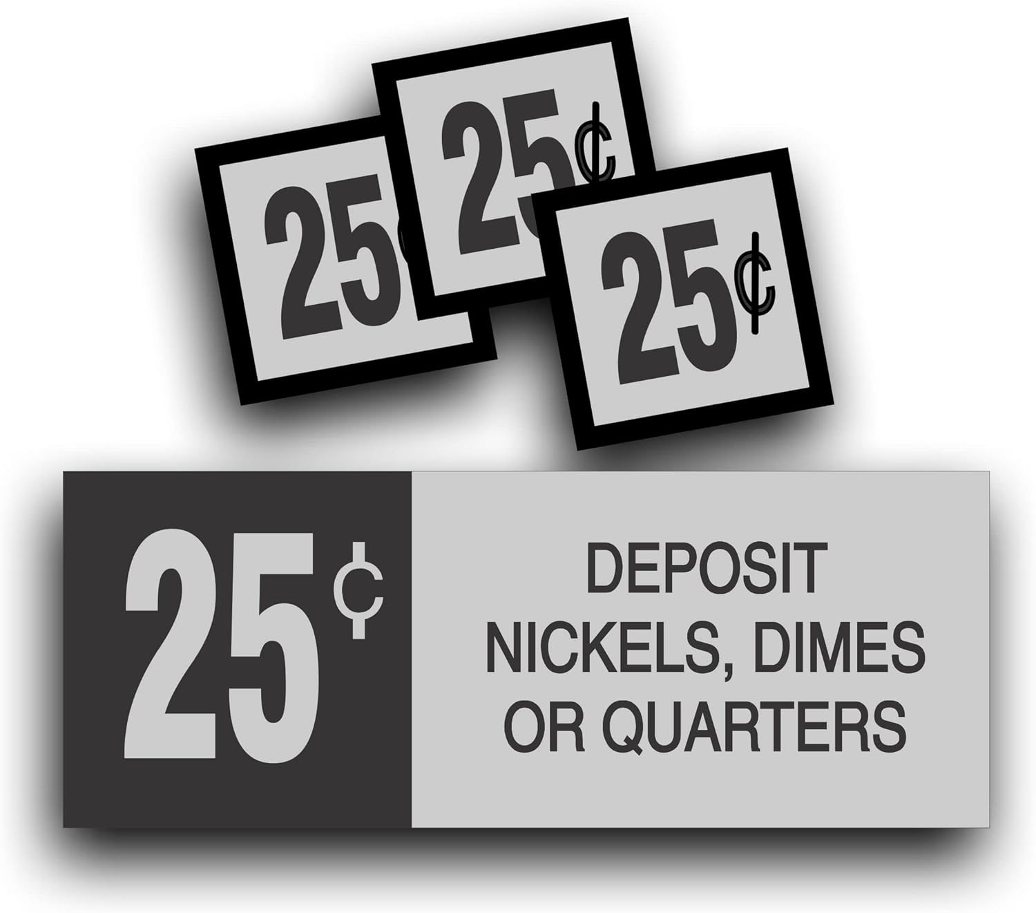 Amazon.com: Vending Machine Coin Slot Change Decal Sticker, 25 Twenty ...