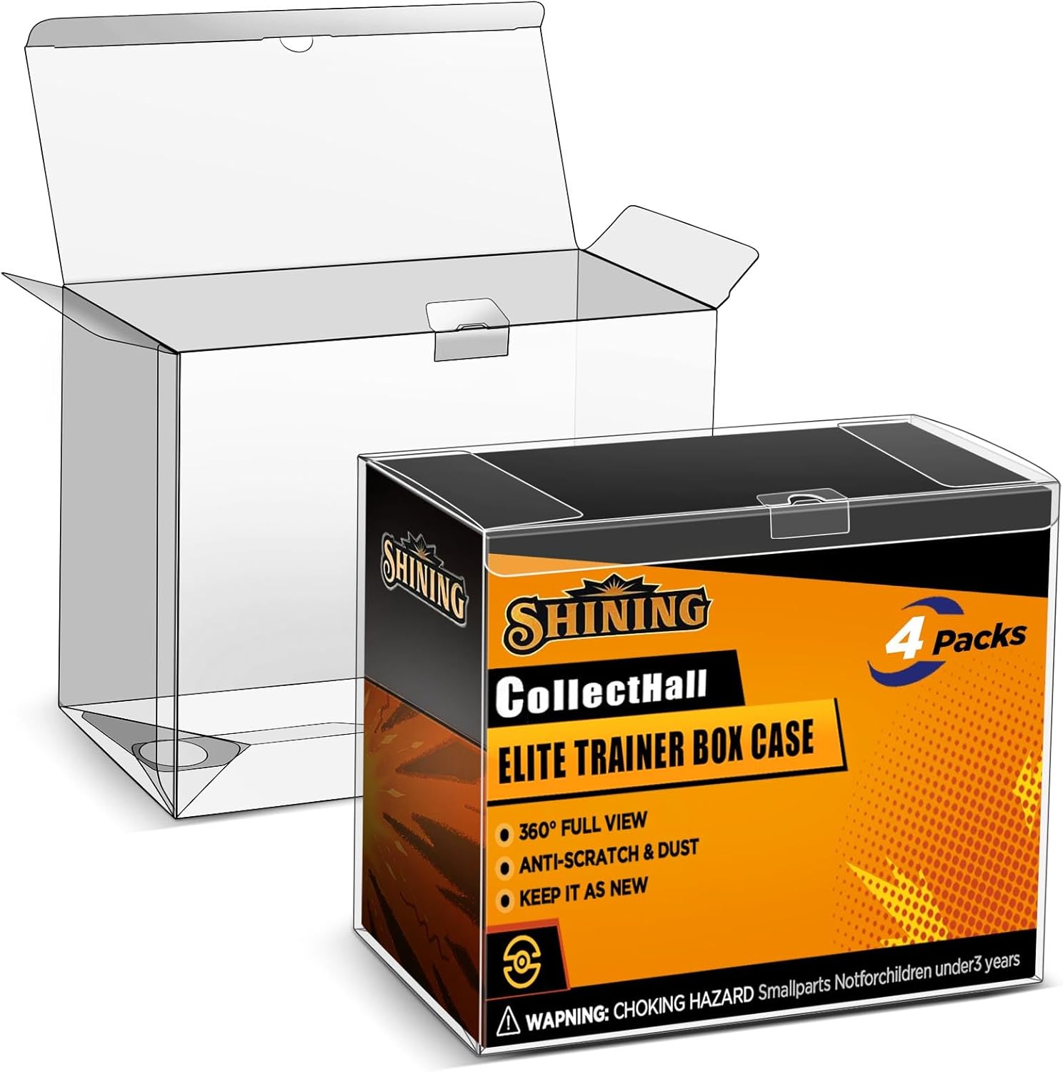 Amazon.com: CollectHall 4 Packs Elite Trainer Box Protector Case, ETB ...